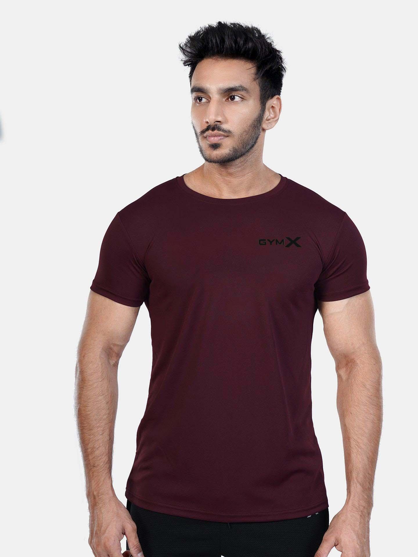 Plain maroon tee - Sale – GymX